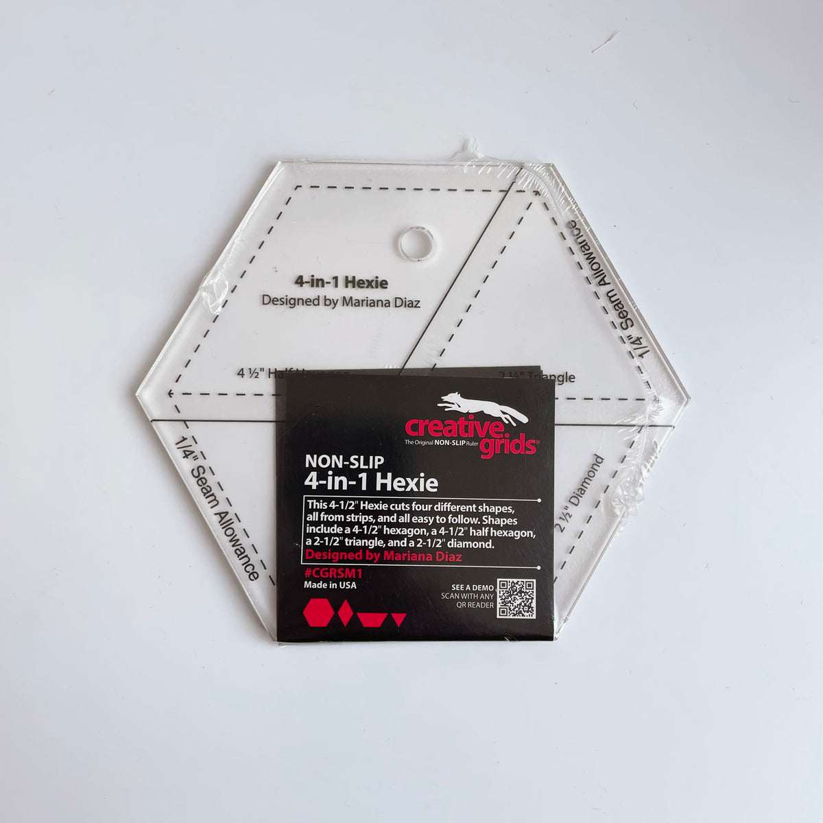 Creative Grids 4-in-1 Hexie Template – Bolt & Spool