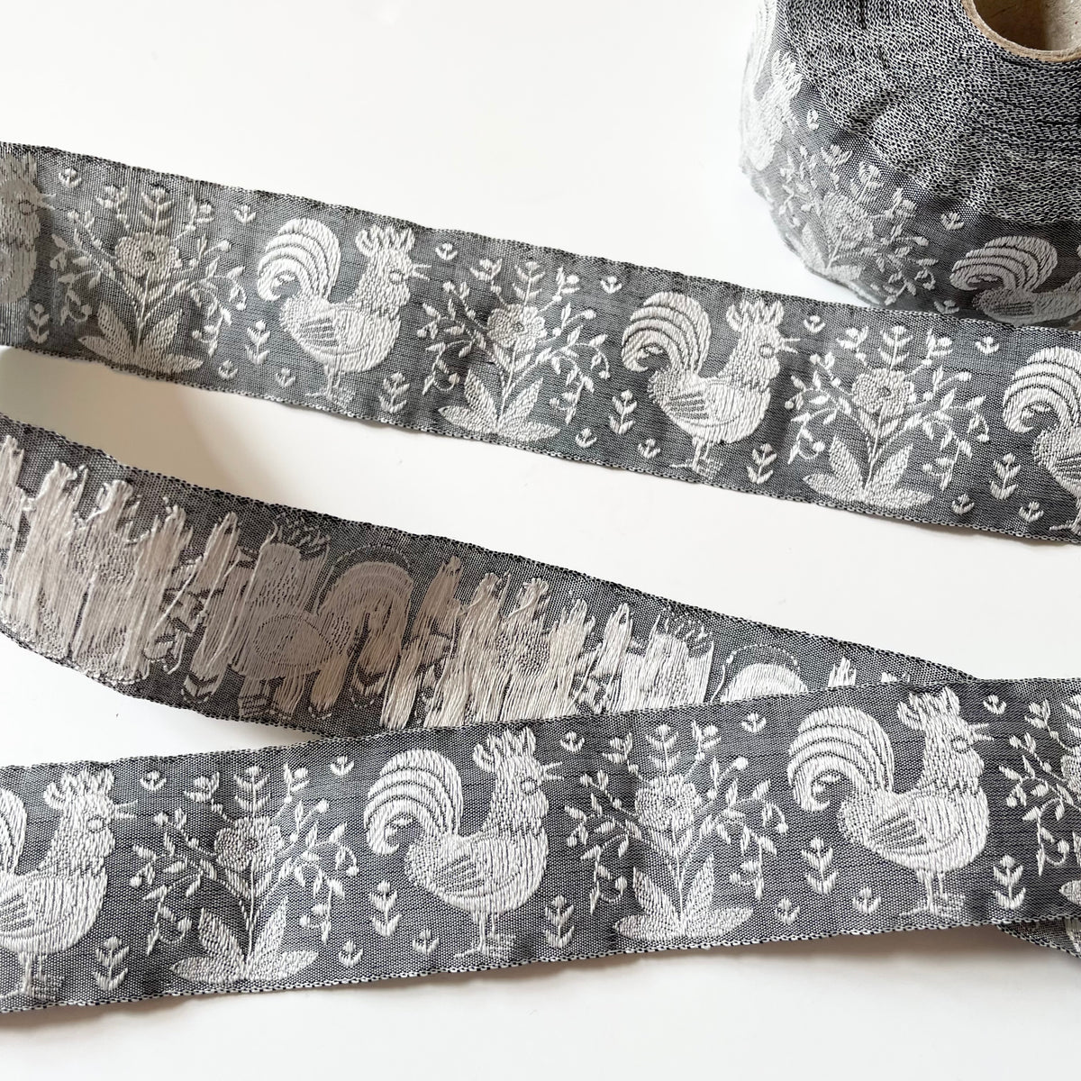 Kafka Ribbon : Tyrolean Rooster Gray – Bolt & Spool