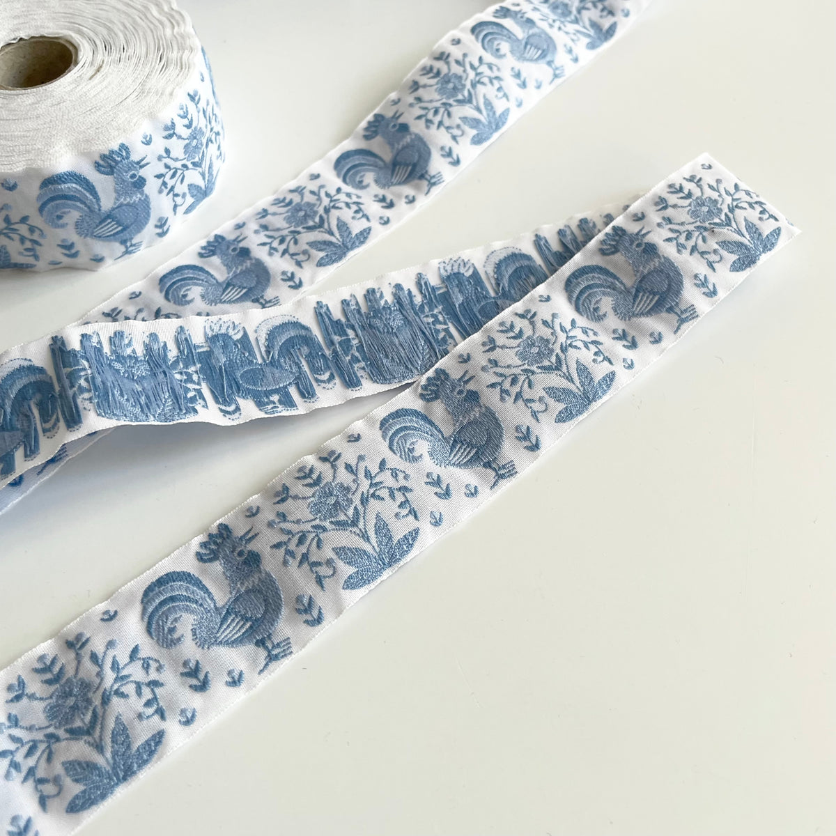 Kafka Ribbon : Tyrolean Rooster Blue – Bolt & Spool