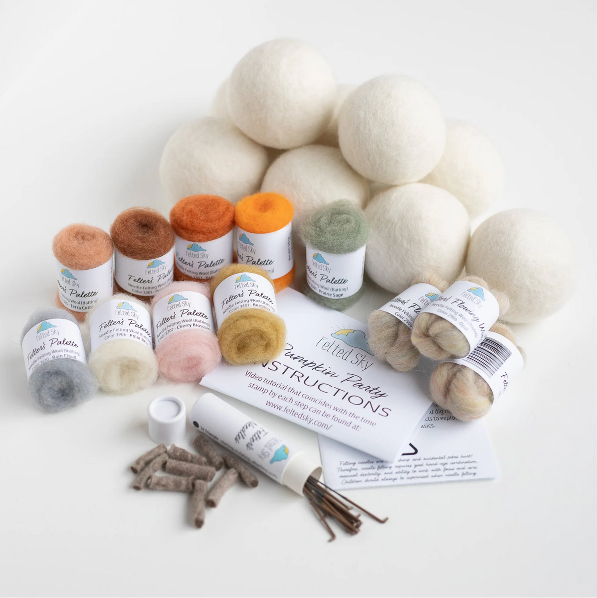 Felted Sky Needle Felting Kit : Pumpkin Party – Bolt & Spool