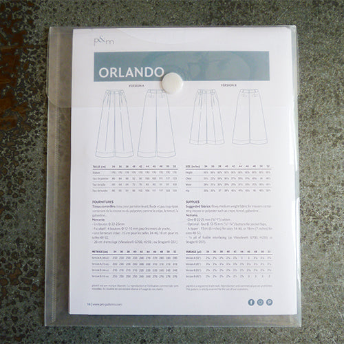 P&M Patterns : Orlando Trousers – Bolt & Spool